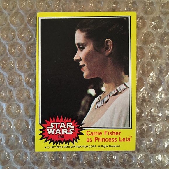Other | 1977 Star Wars Vintage Topps Carrie Fisher As Princess Leia ...